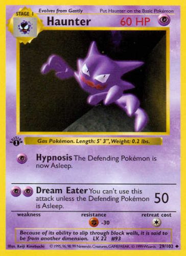 How much is a Haunter Pokemon Card from Base Set worth?