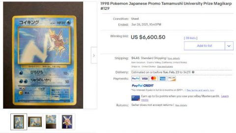 How much is a Magikarp University Promo Pokemon Card worth?